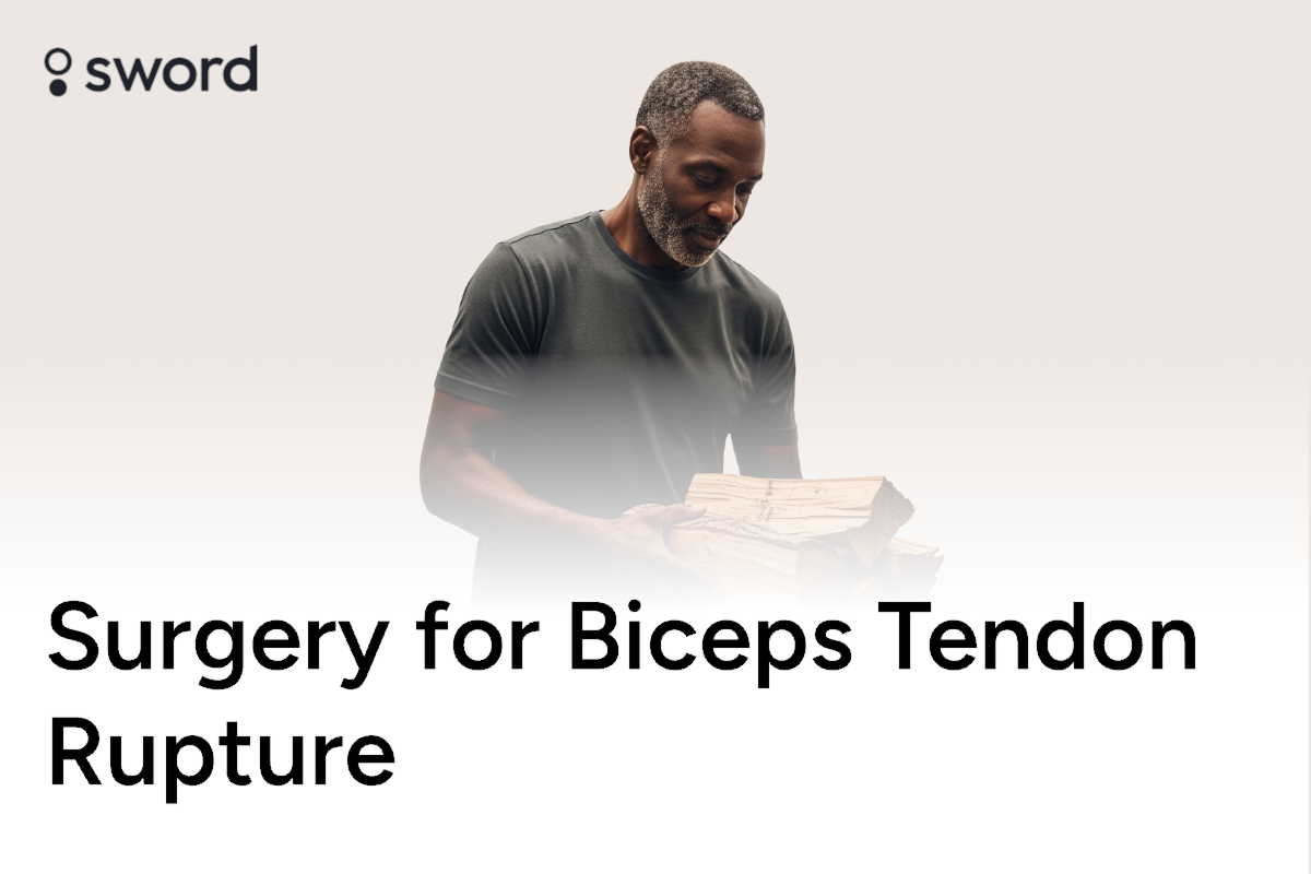 Surgery prevention, preparation, and recovery for a biceps tendon ...