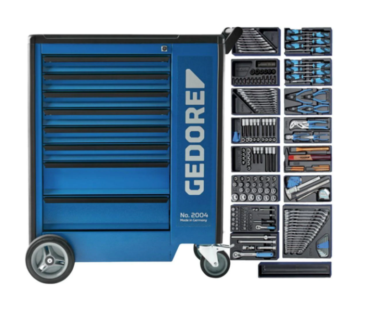 Gedore Gereedschapswagen gevuld 207-delig | Crooijmans Machines ...