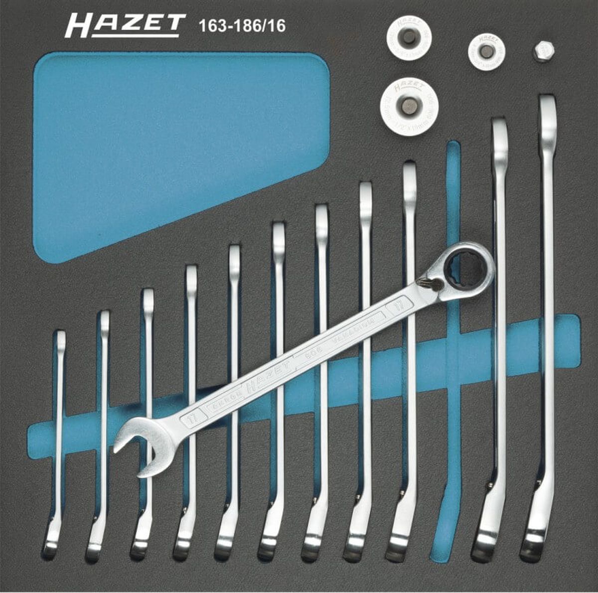 Hazet Steek-/ringratelsleutelset 16-delig | Crooijmans machines | Crooijmans Machines