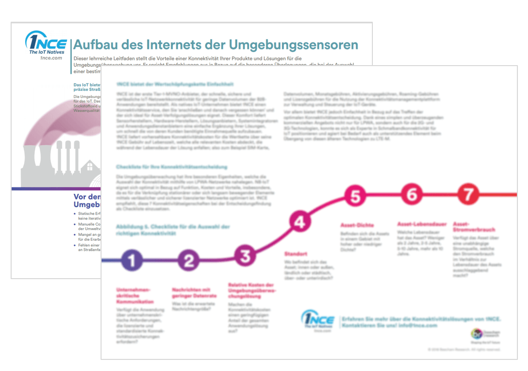 Umgebungssensoren Download | 1NCE Report - 1NCE - IoT SIM