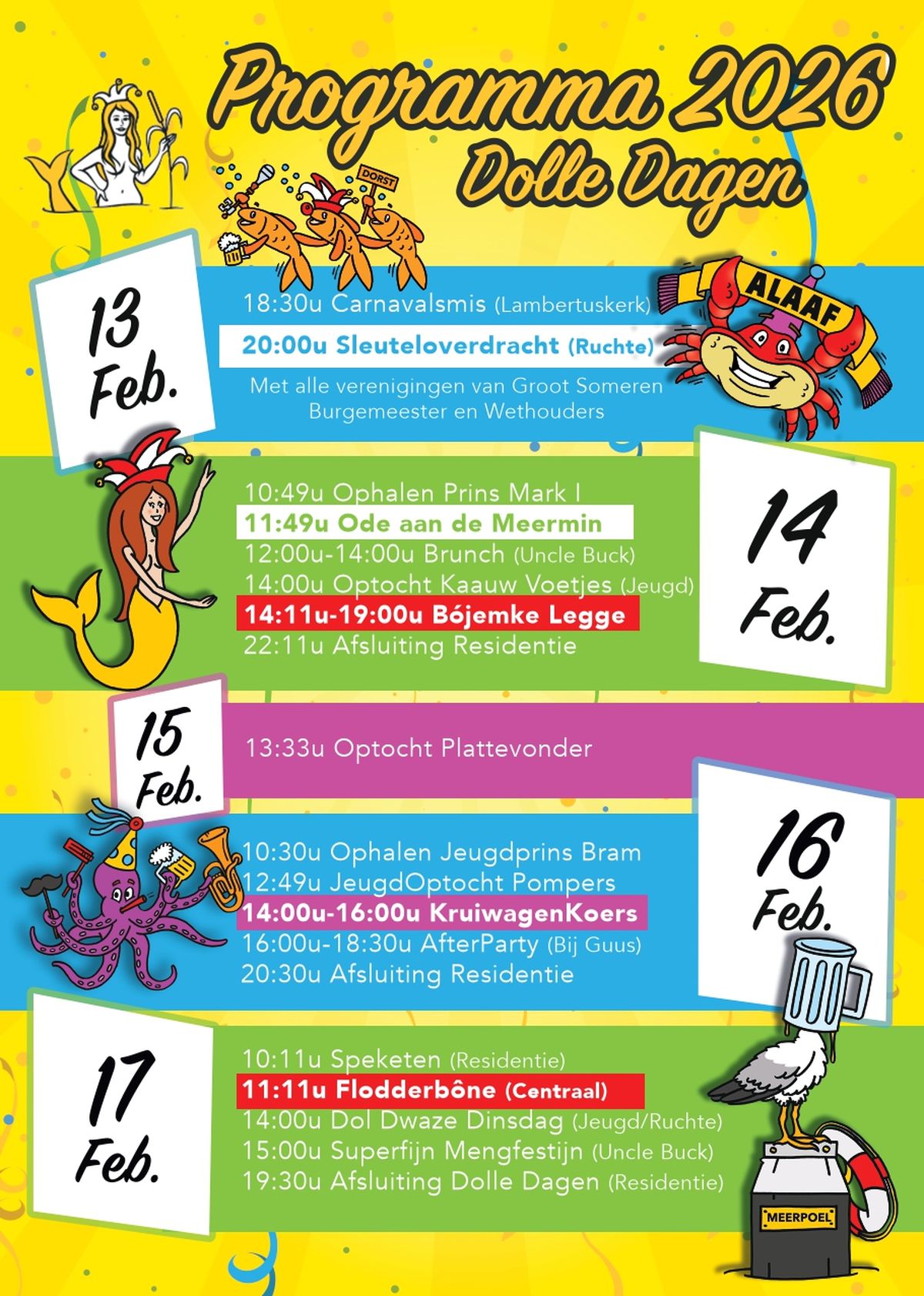 CV De Meerpoel maakt programma Dolle Dagen 2026 bekend | Peelkijk