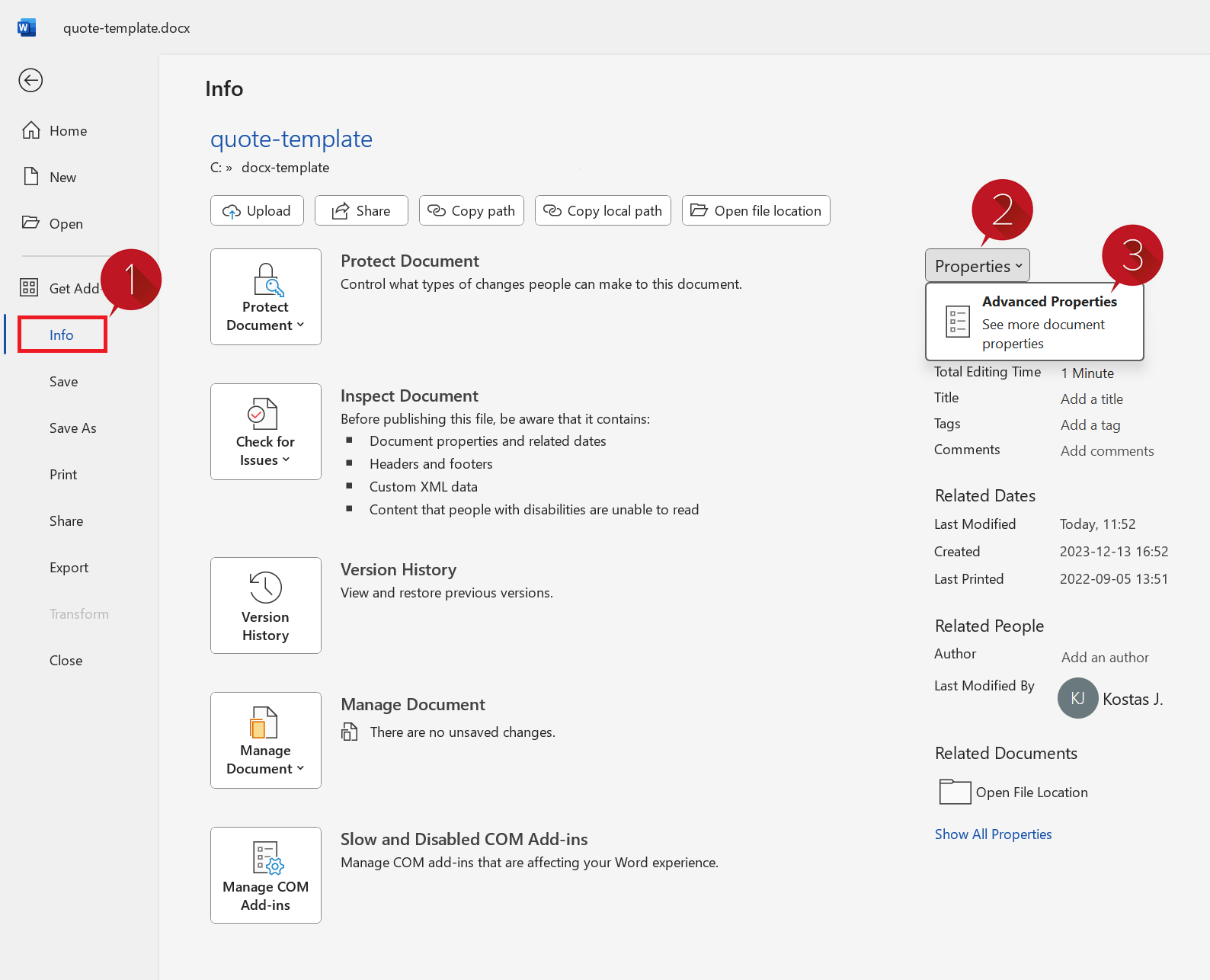 Generate DOCX and PDF from code using a Word template