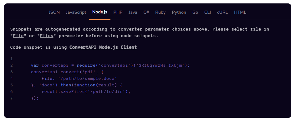 Convert documents to and from PDF with NodeJs