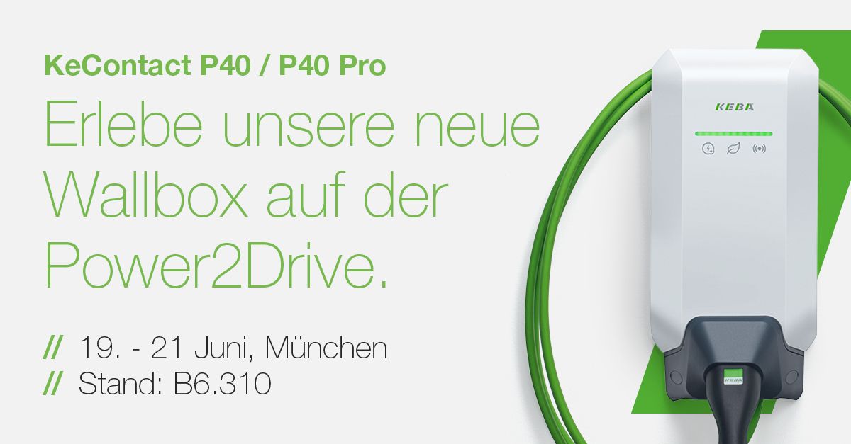 KEBA with new KeContact P40 at Power2Drive | KEBA