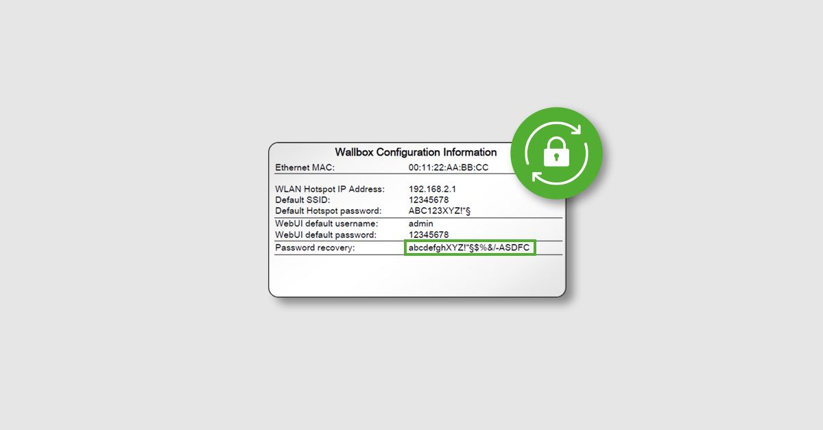 KeContact Recovery Key | KEBA