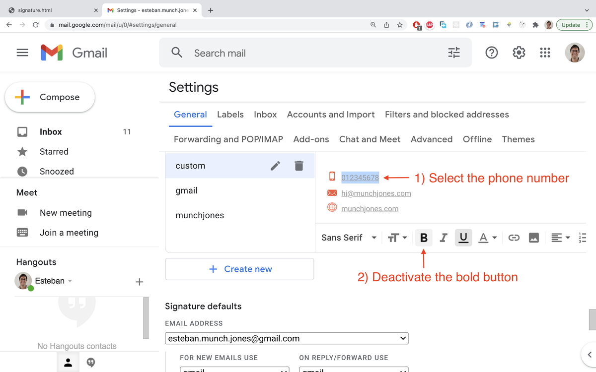 Create a Custom HTML + CSS Email Signature