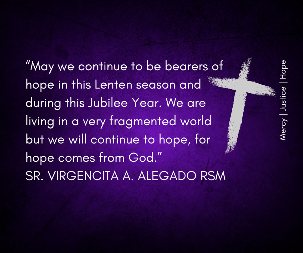 Lent 2025 Week Three: Sr. Virgencita A. Alegado rsm | Mercy World