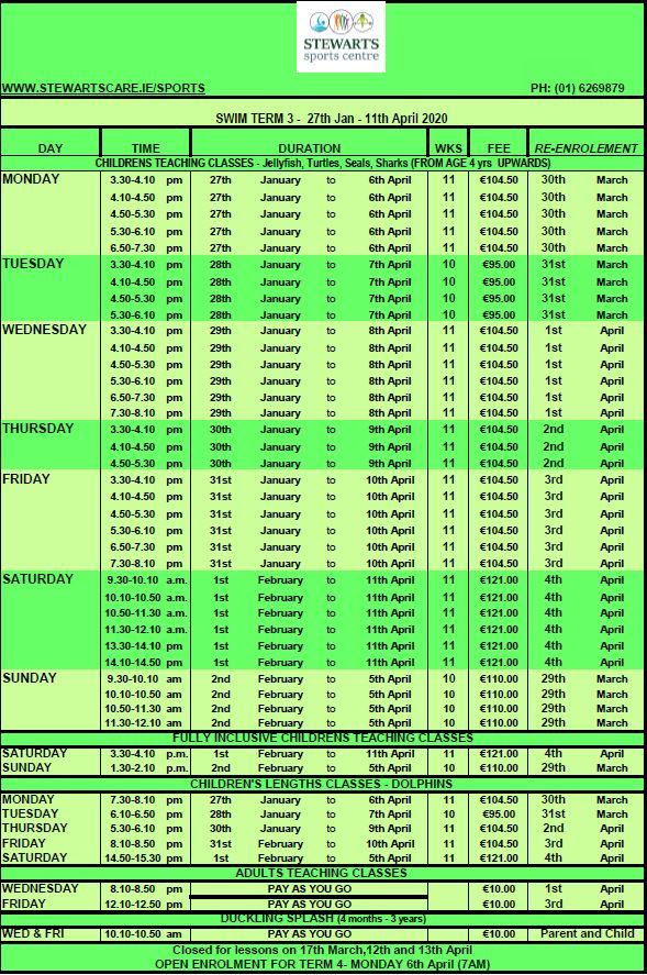 Children's Classes | Stewarts Care