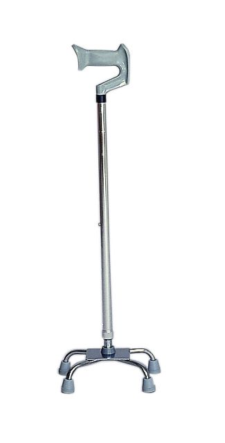 GT-40031 Contoured Handle Aluminum Quad Cane | Gentry Way & Gentry Hardware