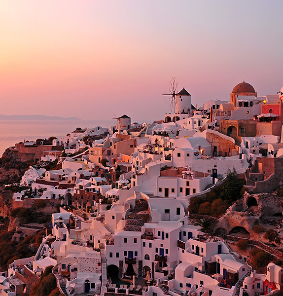 Greece Pink Sunset