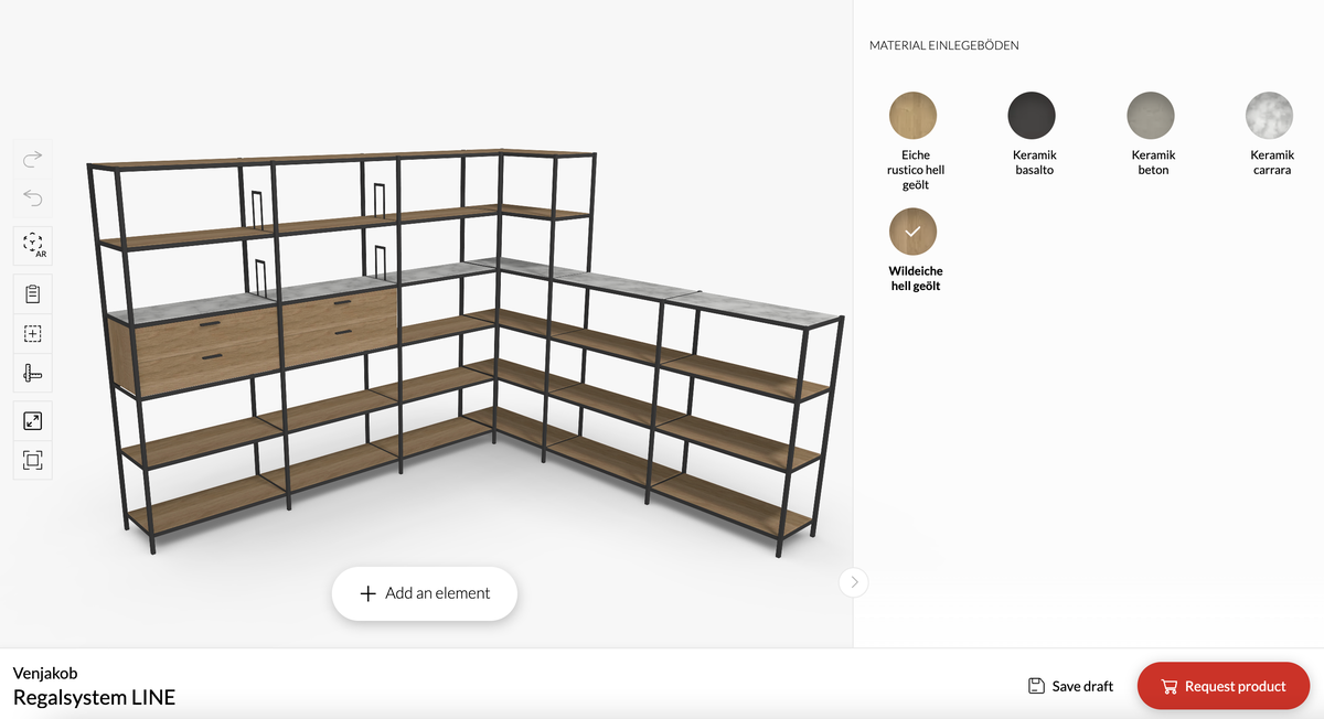 3D Shelves Configurator