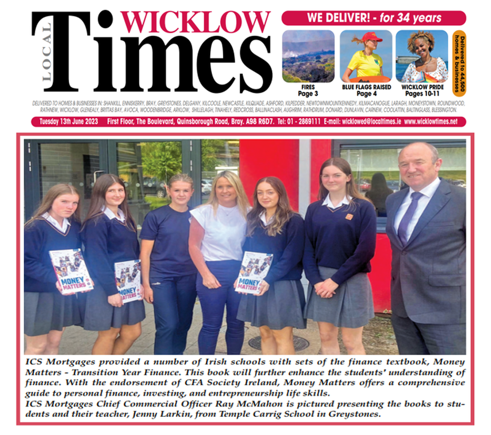 Wicklow Times - Temple Carrig Students presented with copies of the ...