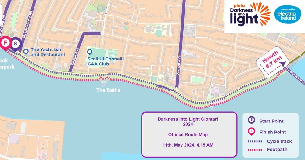 Darkness into Light Clontarf 2024 | Important Info | Loveclontarf.ie