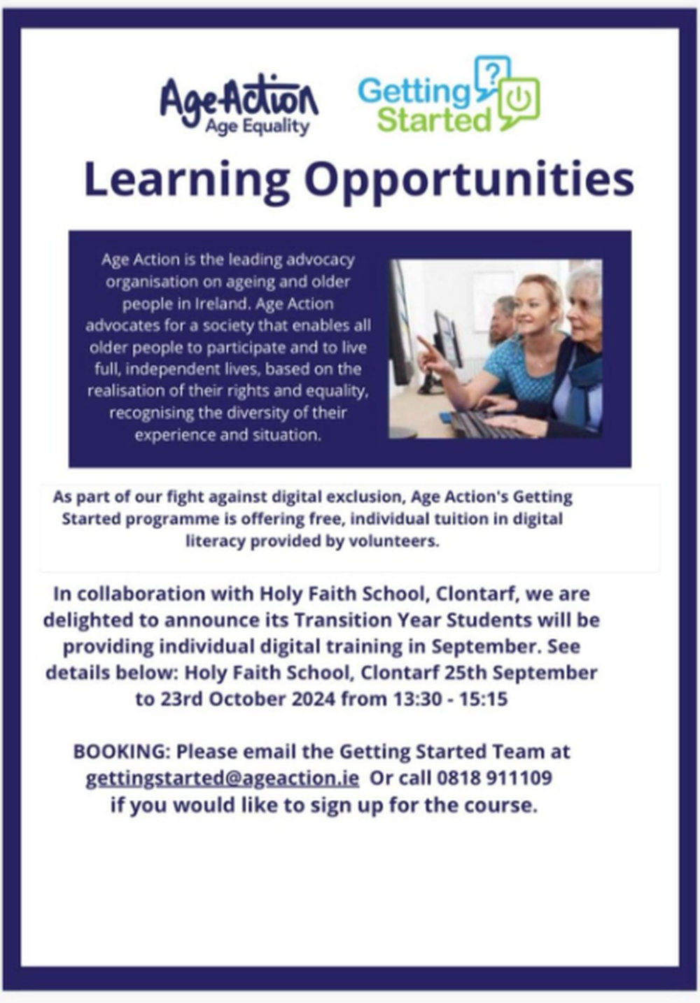 Age Action Offers Free Digital Training for Older Adults | Love Clontarf