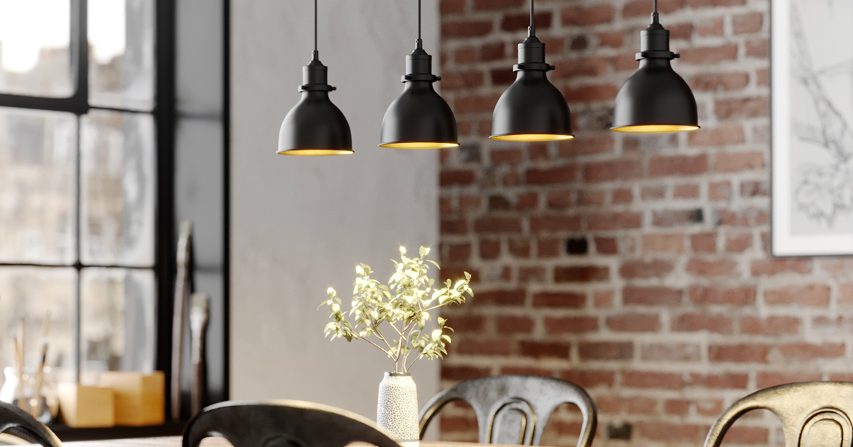 Schwarze Lampen und Leuchten