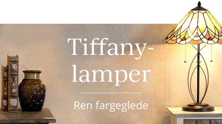 Tiffany lamper & belysning i Tiffanystil | Lampegiganten.no