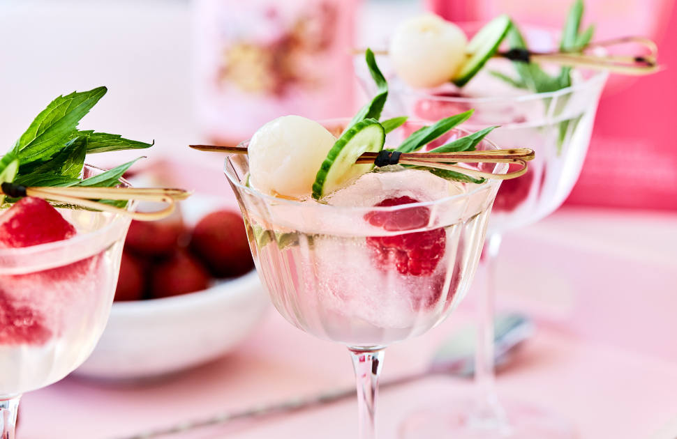 Rose Lychee and Raspberry Spritz Recipe - Galleria