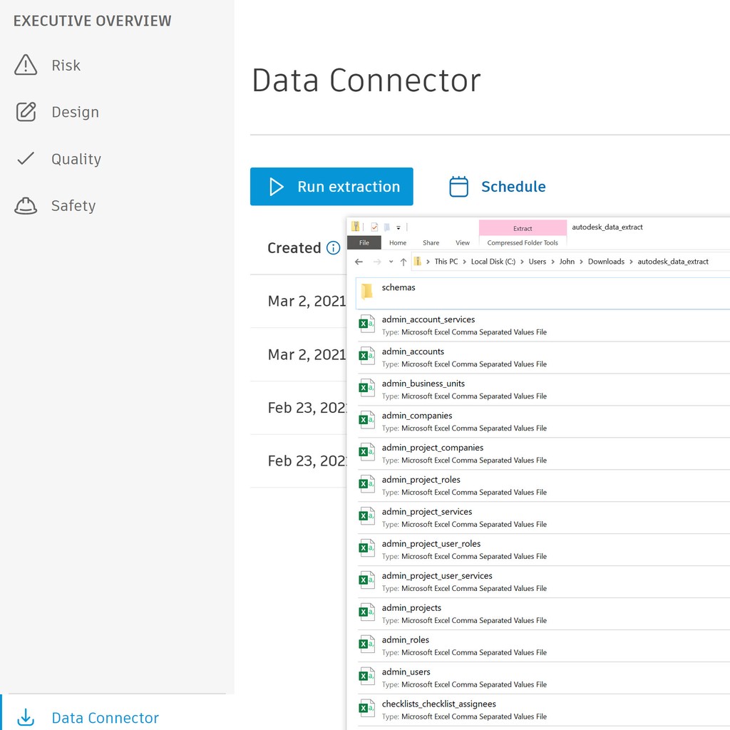 Construction Data Connector | Autodesk Construction Cloud