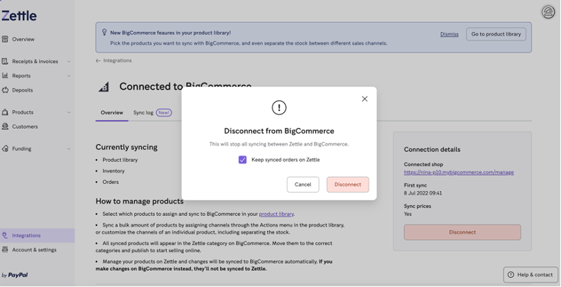 How to connect with BigCommerce | Zettle