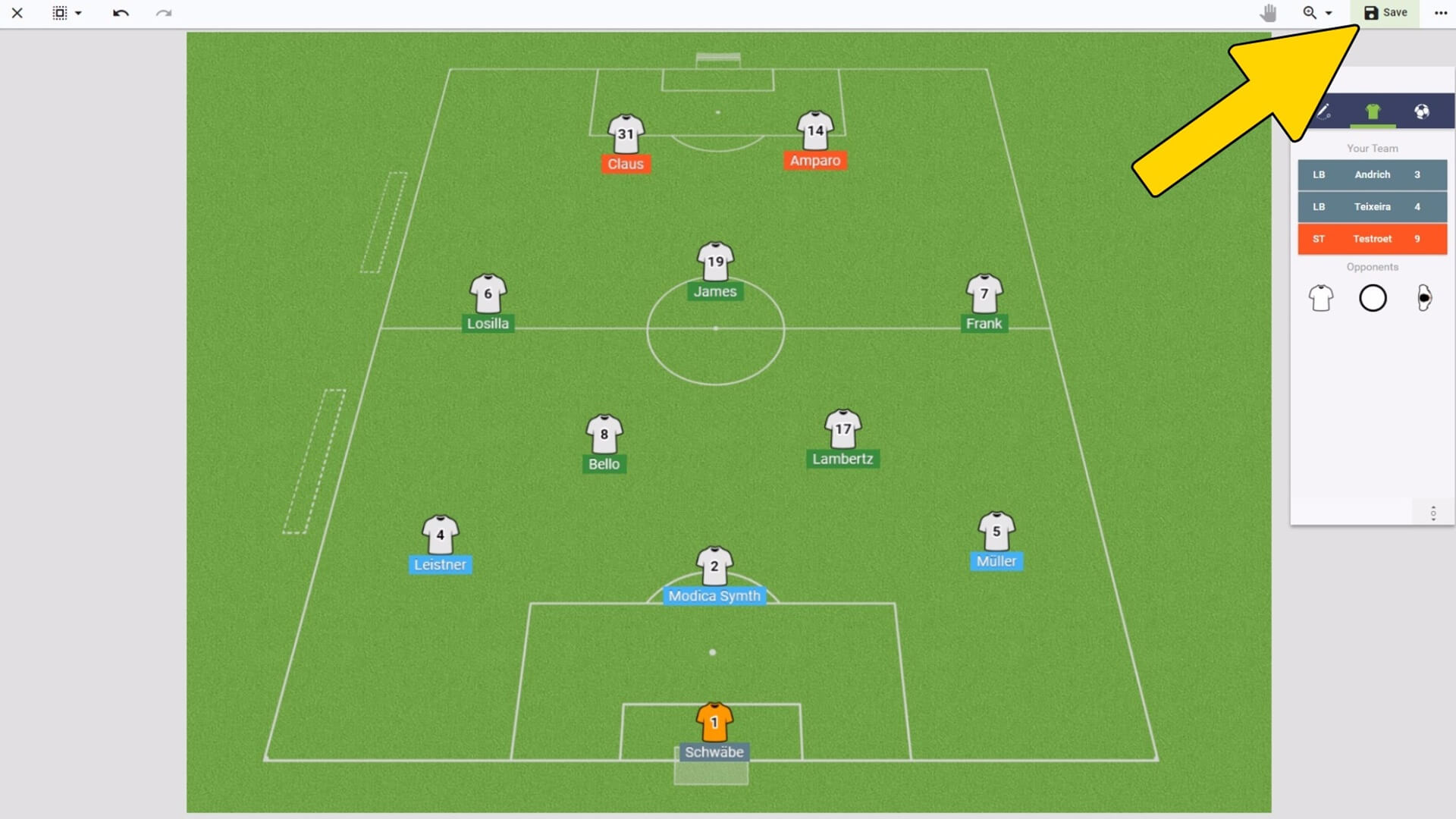 Create Starting Line-Up