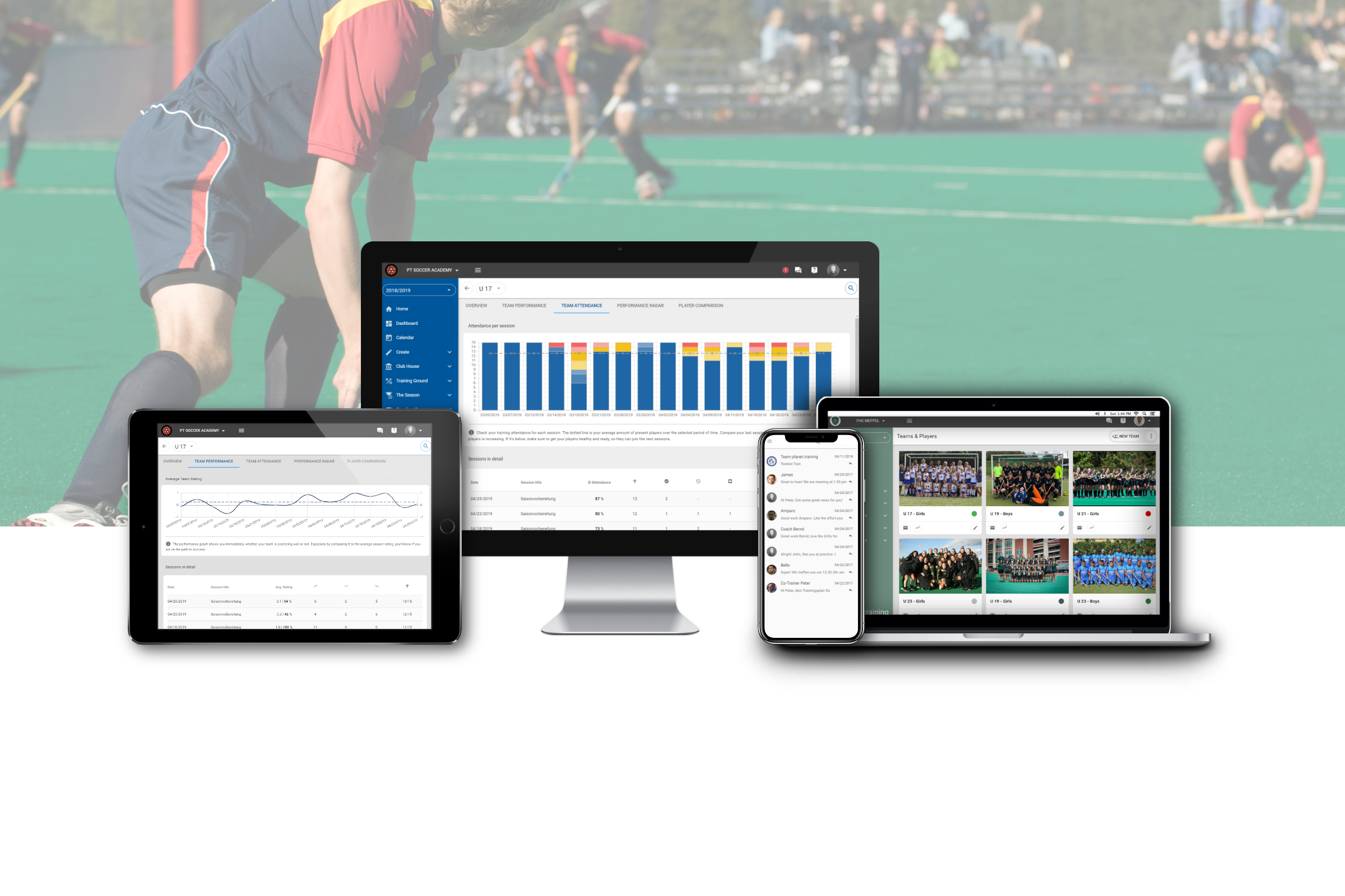Field Hockey - App Features for Coaches and Clubs | planet.training