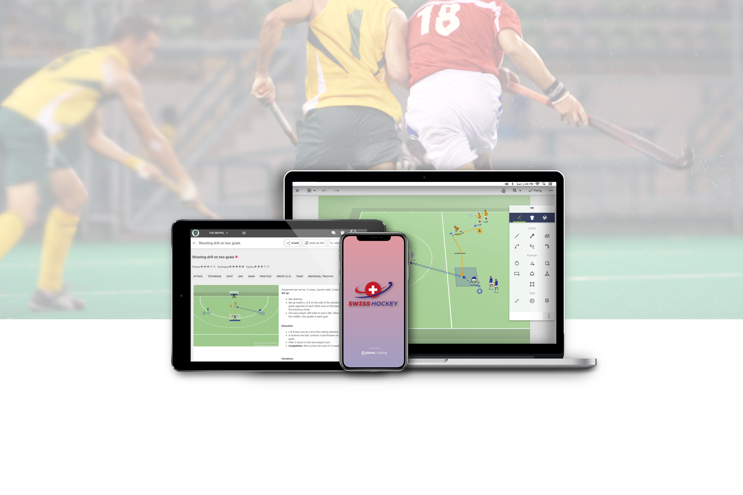 Field Hockey - App Features for Coaches and Clubs | planet.training