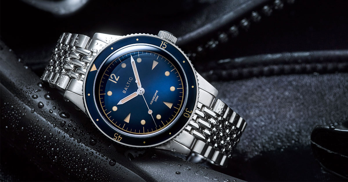 Aquascaphe Blue Gilt - The Ultimate Daily Watch - Baltic Watches