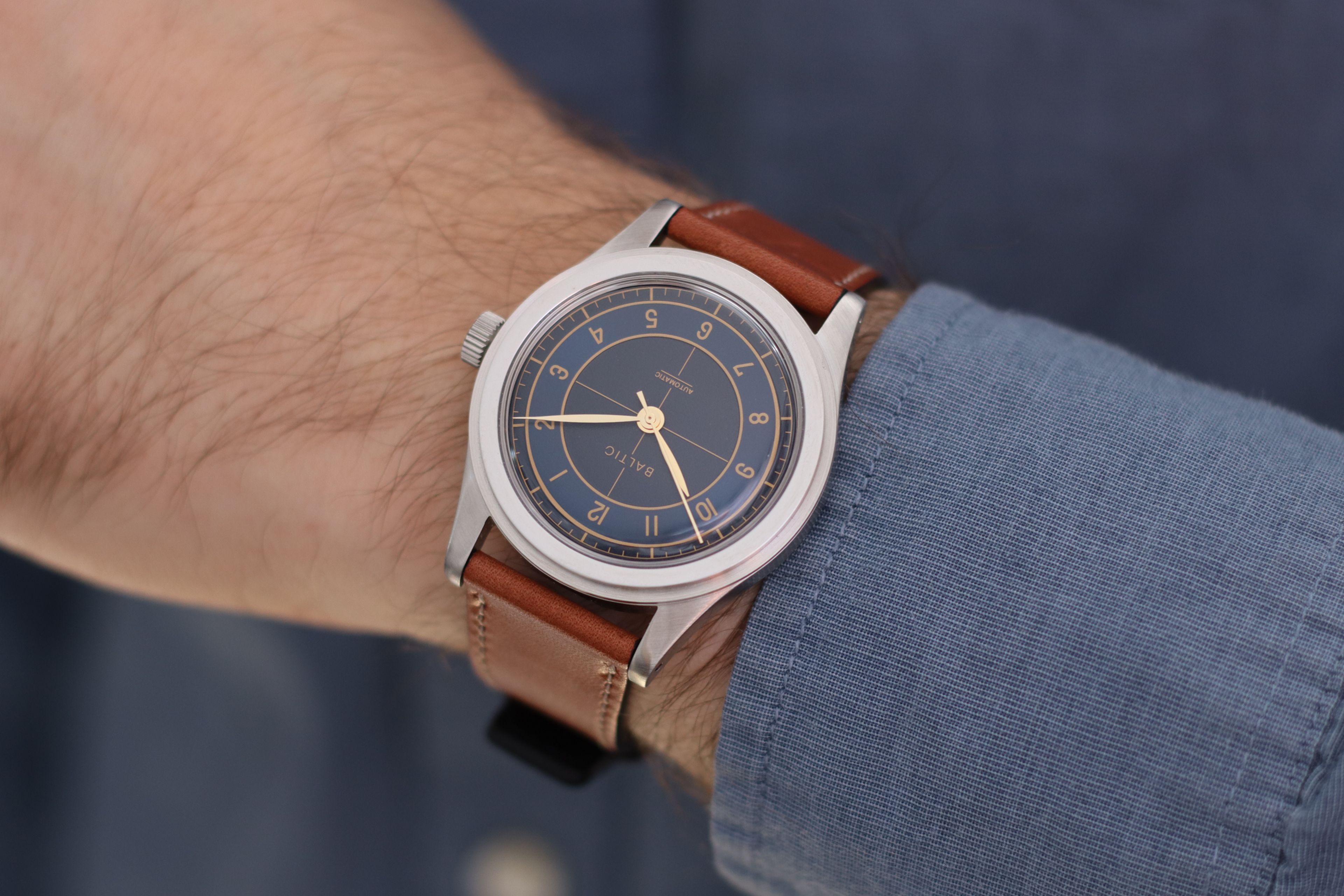 HMS 002 Blue Gilt - Baltic Watches