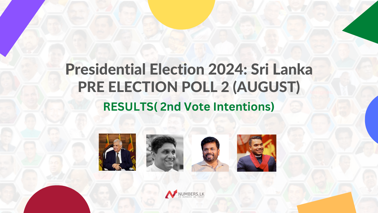 Pre-election poll 2 Results: 2nd Vote Intentions - Numbers.lk