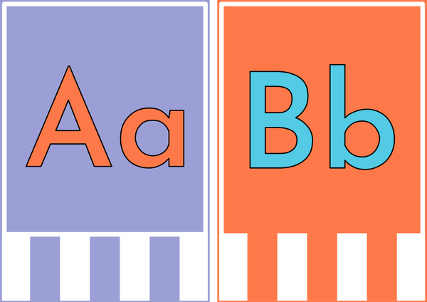 Alphabet Wall Display Bright Theme | at the minute