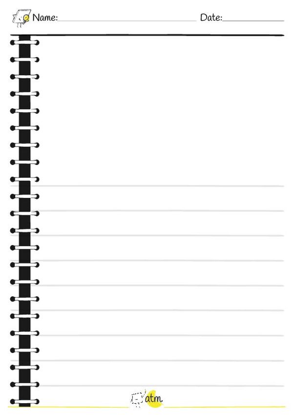 Blank Writing Frame with Picture Box | at the minute