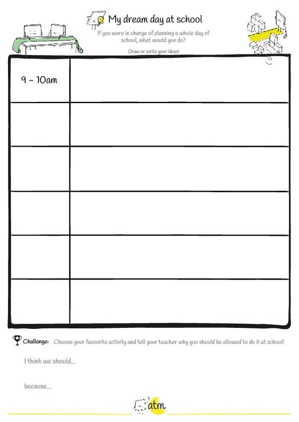 My Dream Day at School | at the minute