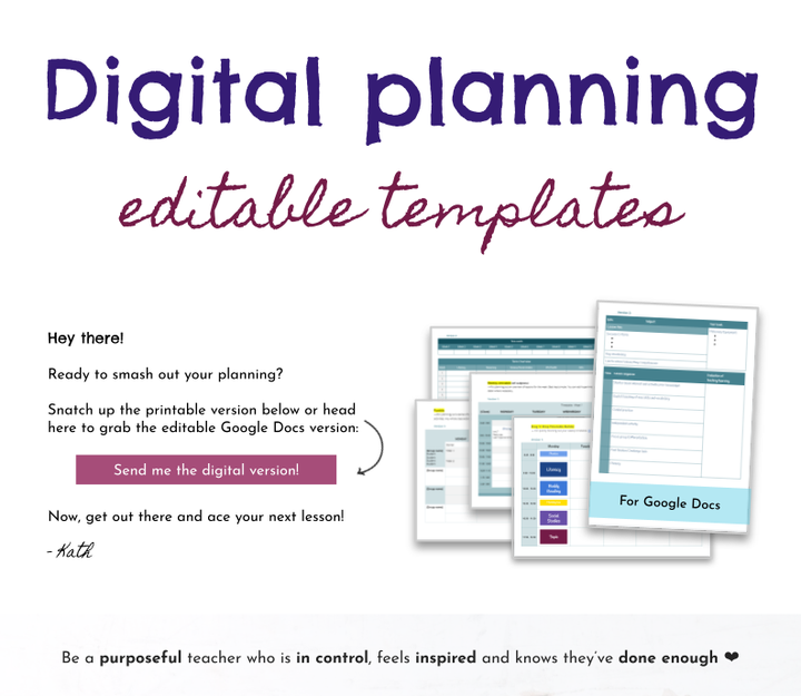 How to Lesson Plan Efficiently | at the minute