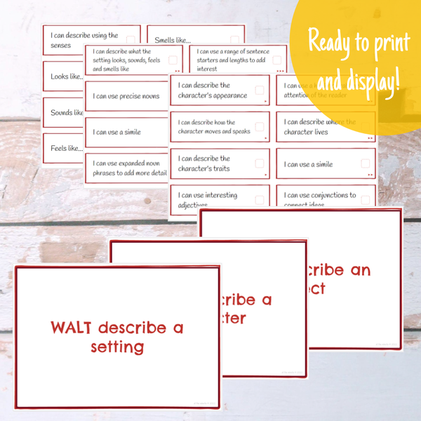 Success Criteria for Descriptive Writing | at the minute