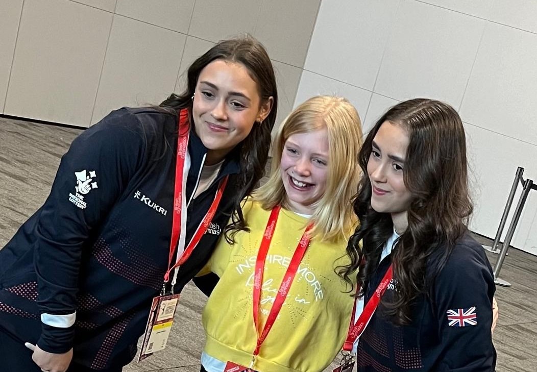 Best seats in the house for Connie at the Artistic British Championships