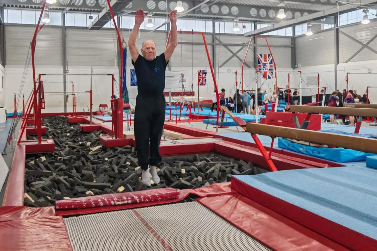 91-year-old RAF veteran wins trampoline gold