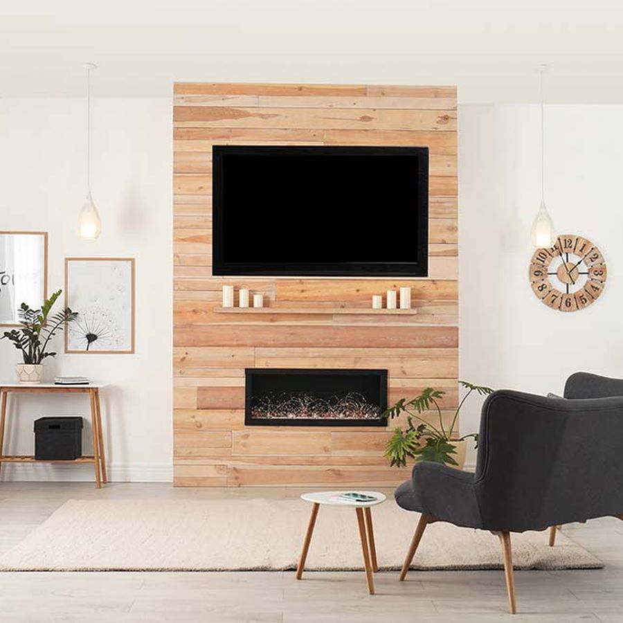 TV sobre la chimenea con soporte de pared inclinable | Vogel's