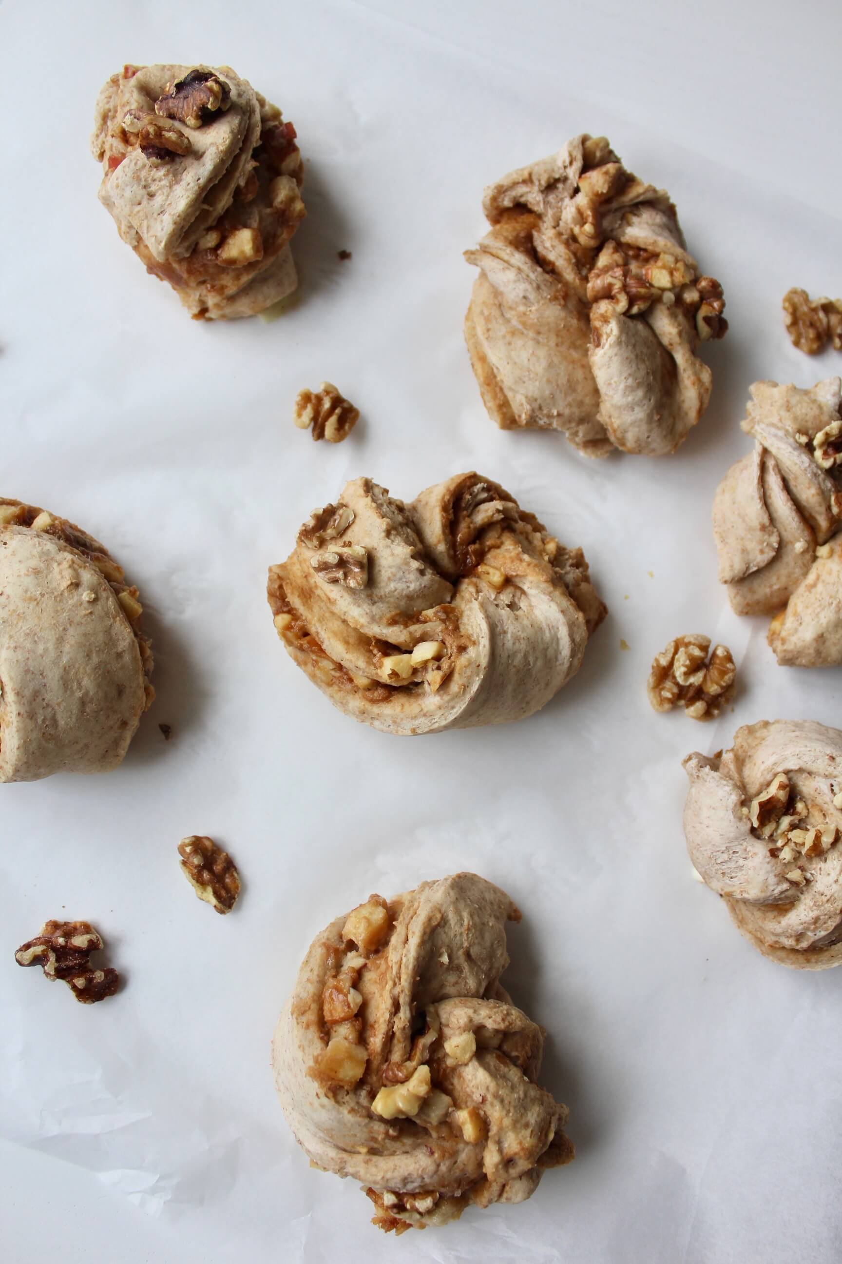 Snurrer med æble og valnødder | Vegetar