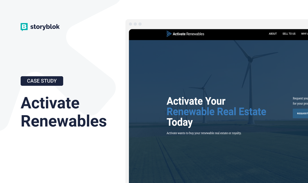 Activate Renewables Case Study | Storyblok