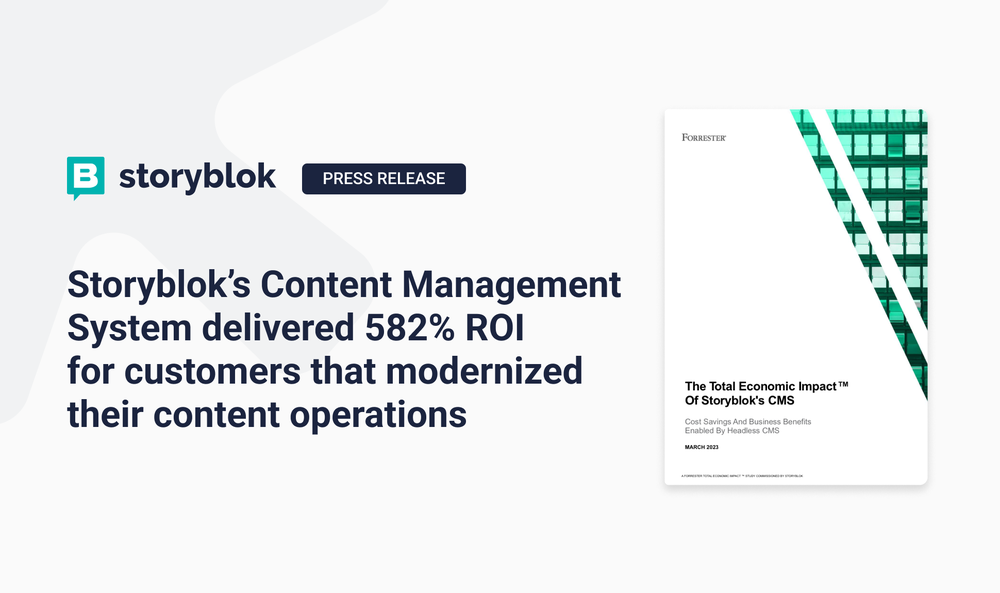 Storyblok CMS delivered 582% ROI for customers | Storyblok