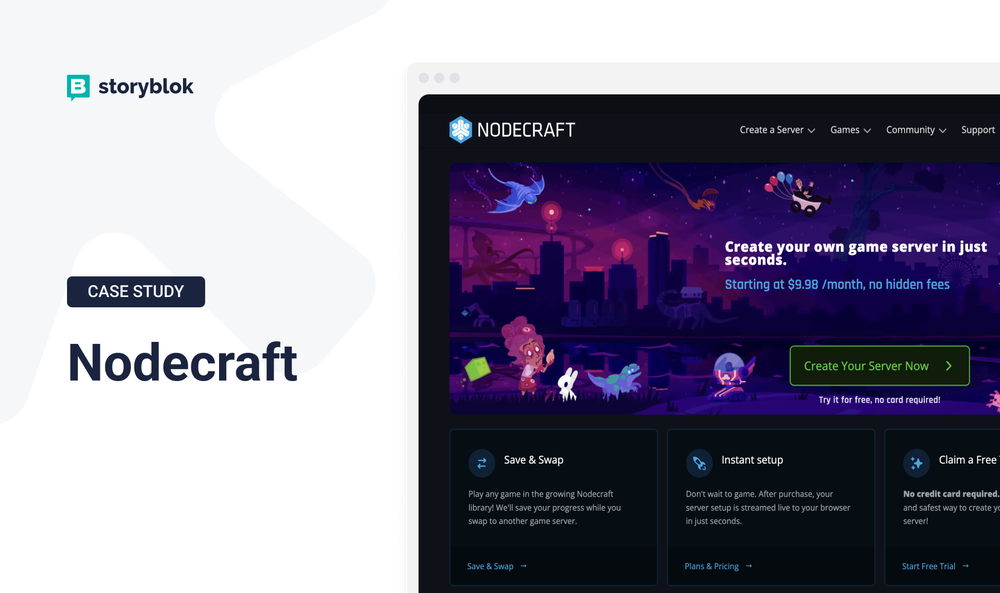Nodecraft's optimization to publish new game releases | Storyblok