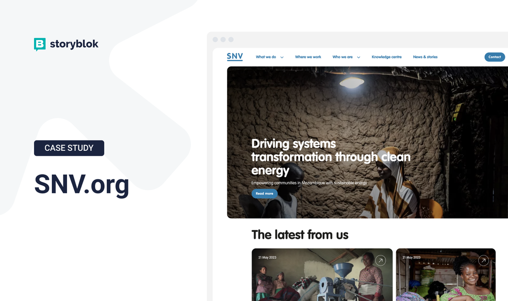 SNV.org - Redesign, development, and optimization | Storyblok