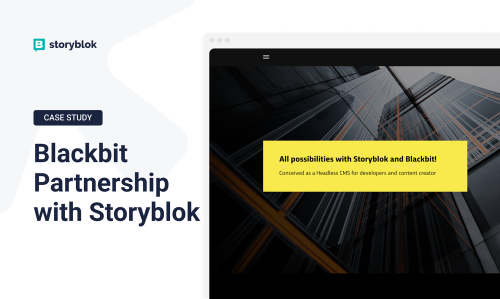 Blackbit Partnership with Storyblok | Storyblok