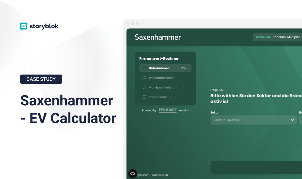 Saxenhammer Case Study | Storyblok