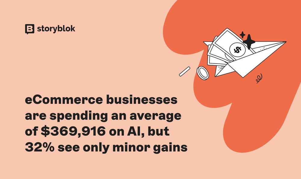 eCommerce spends $370K on AI, 32% see minor gains | Storyblok
