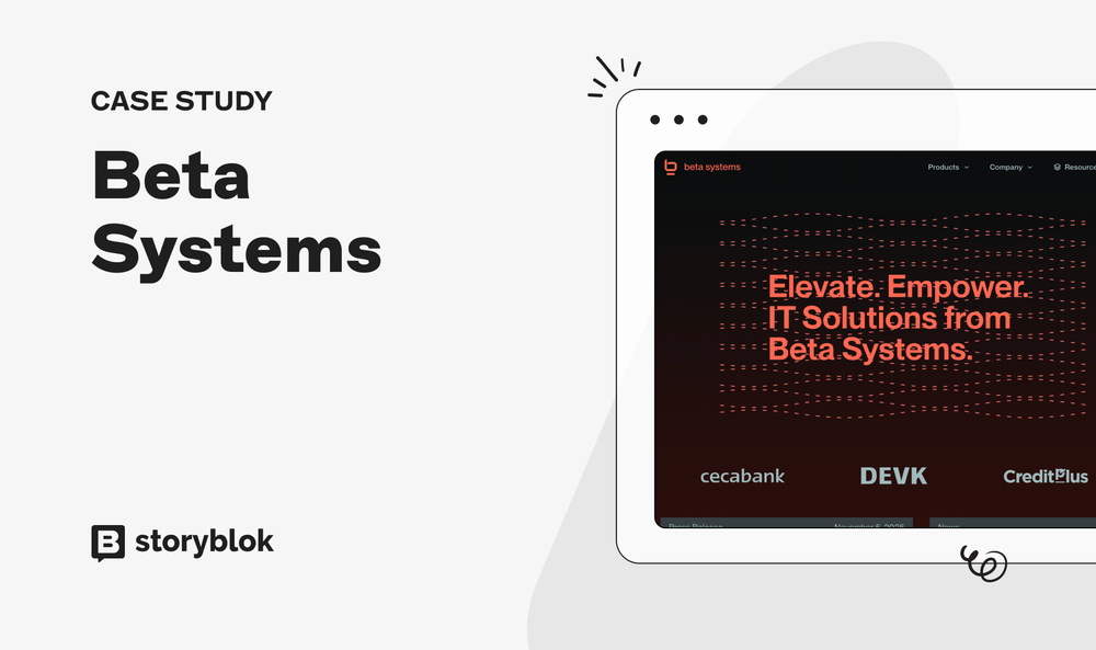 Beta Systems BW Case Study | Storyblok