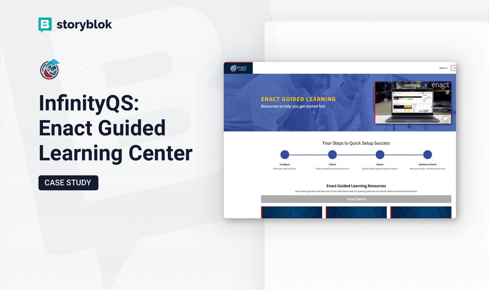 InfinityQS: Enact Guided Learning Center | Storyblok
