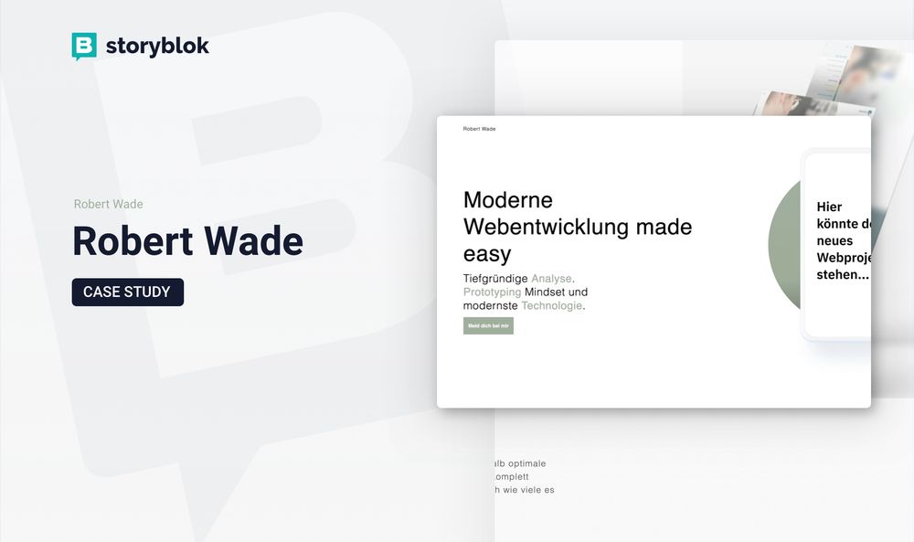 Robert Wade - Modern Web Development | Storyblok