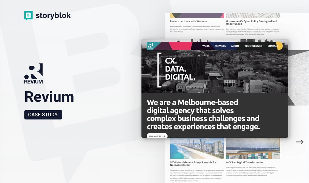 Digital Agency Website for Revium | Storyblok