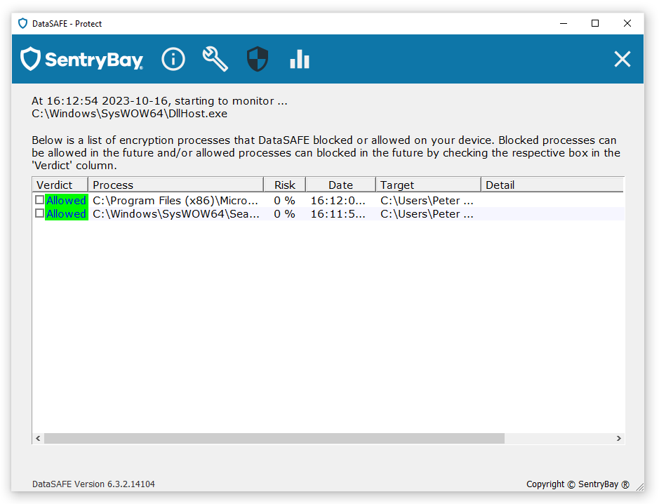 SentryBay DataSAFE Information Page.